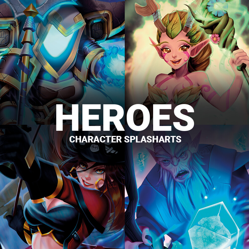 ArtStation - Heroes Splash Art Set