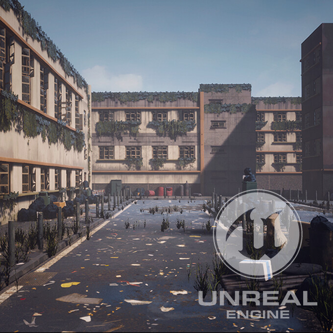 ArtStation - Post Apocalyptic Buildings