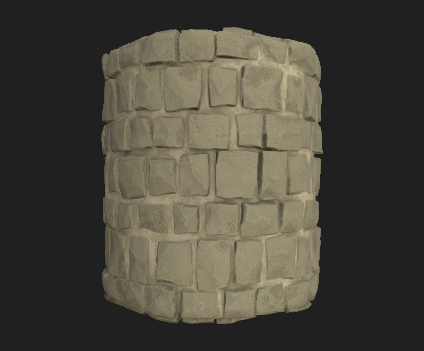 ArtStation - Stylised Stone Wall