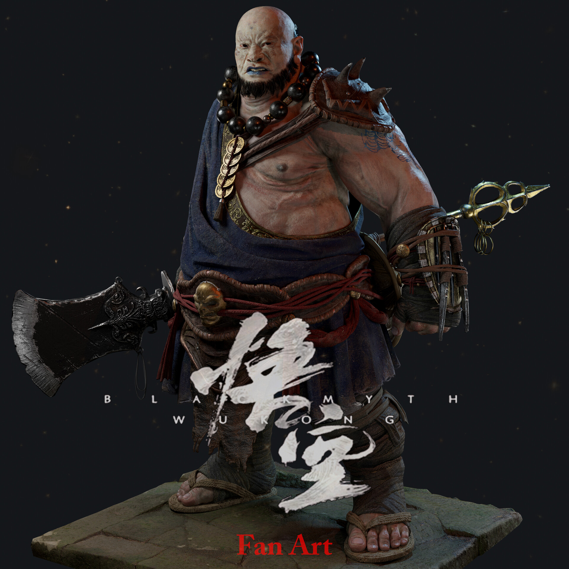 ArtStation - The Warrior Monk(Real-Time)