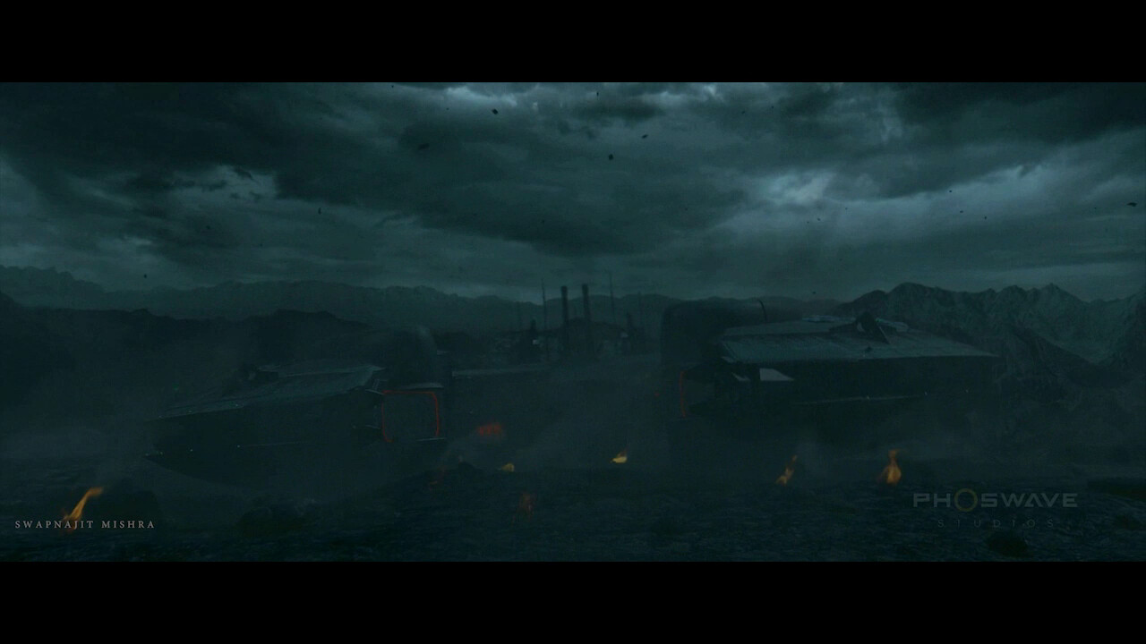 ArtStation - Spaceship Falling CG