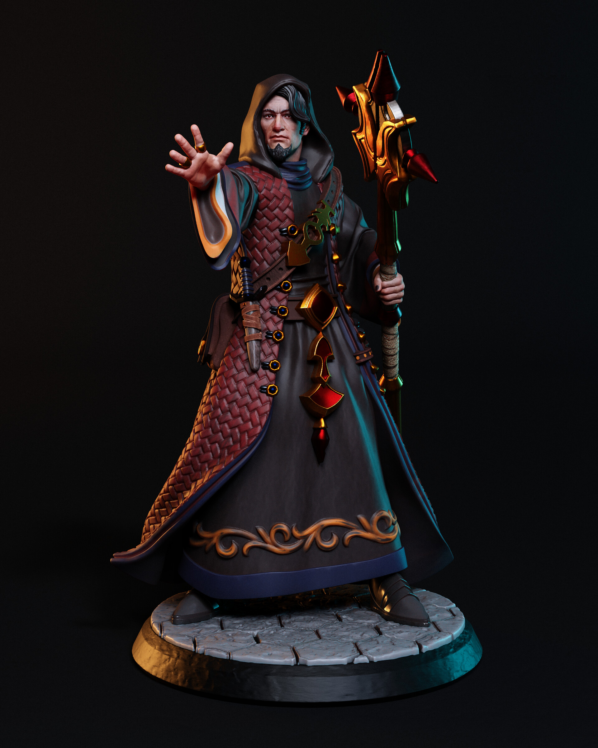 ArtStation - Male Sorcerer - Flesh Of Gods Miniatures