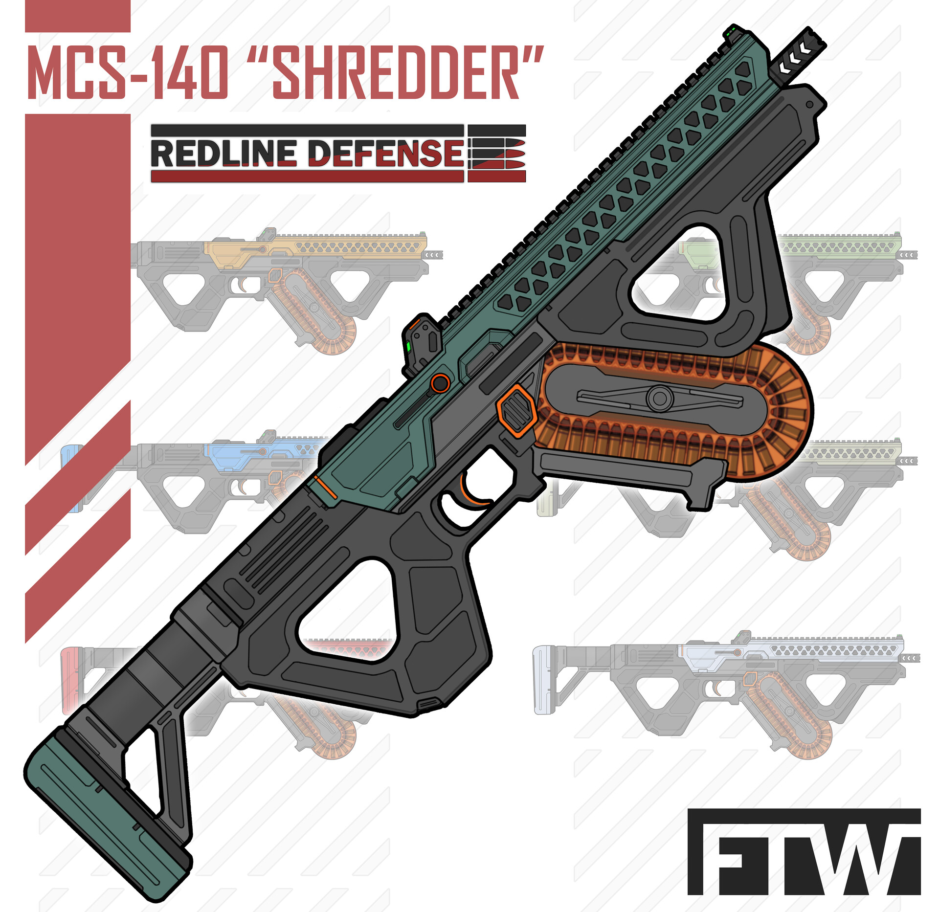 ArtStation - Submachinegun: MCS-140 "Shredder"