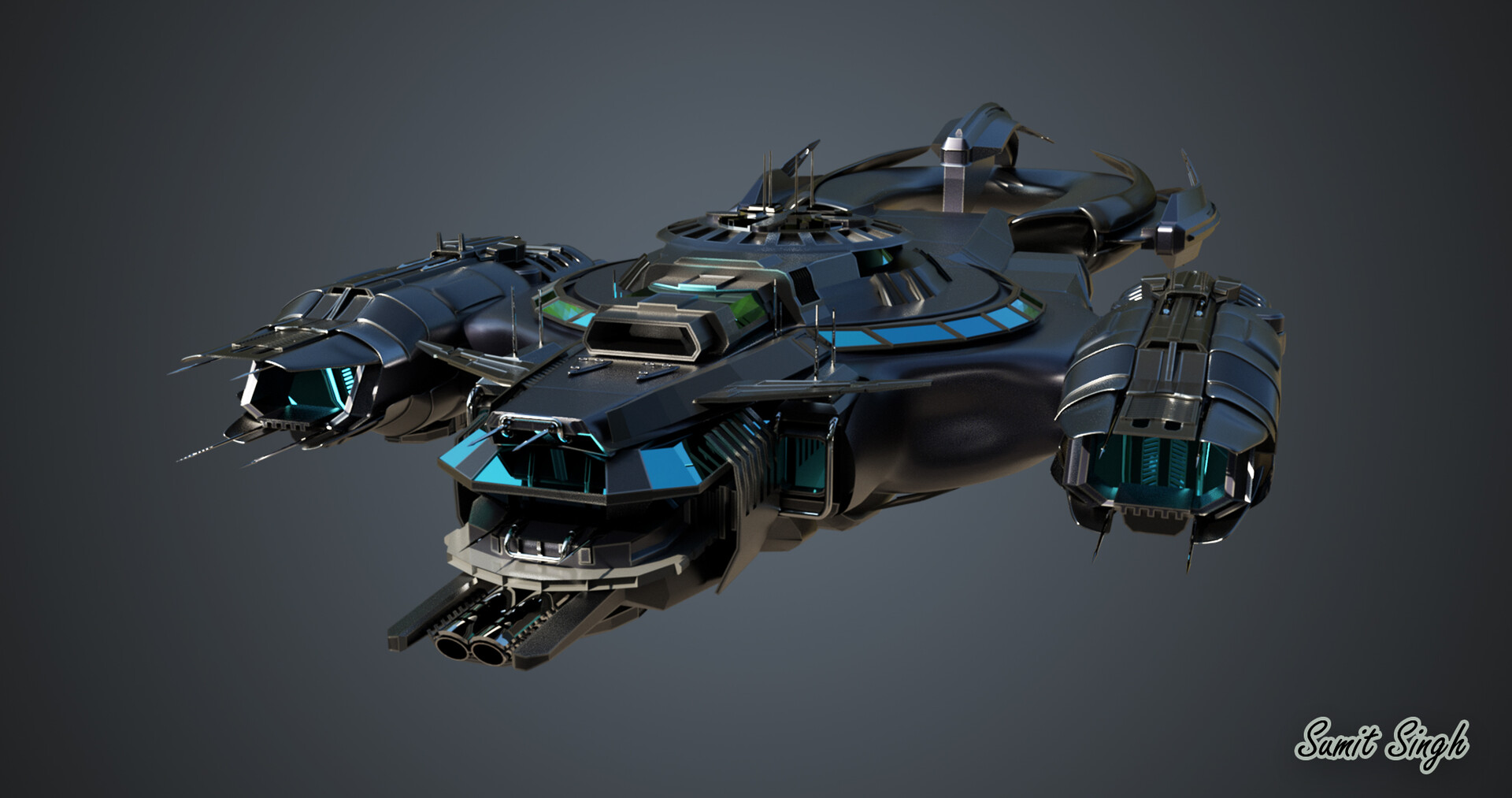 ArtStation - Sci-fi Spaceship