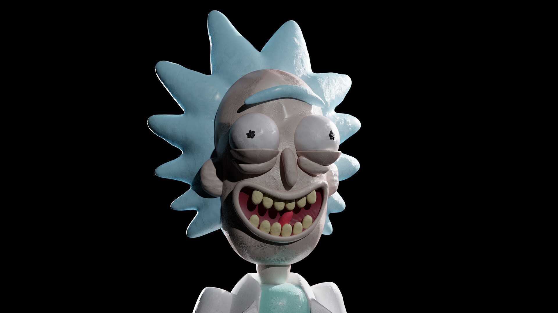 ArtStation - Rick Sanchez 3D Clay