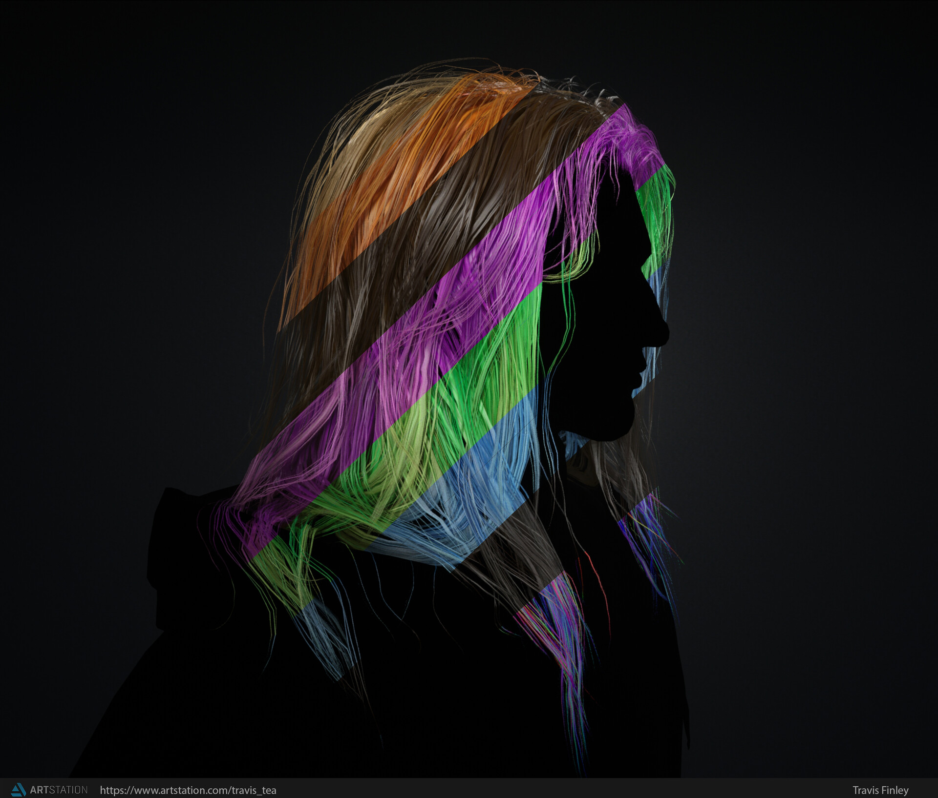 ArtStation - Wizard's hair, Real-Time hair asset