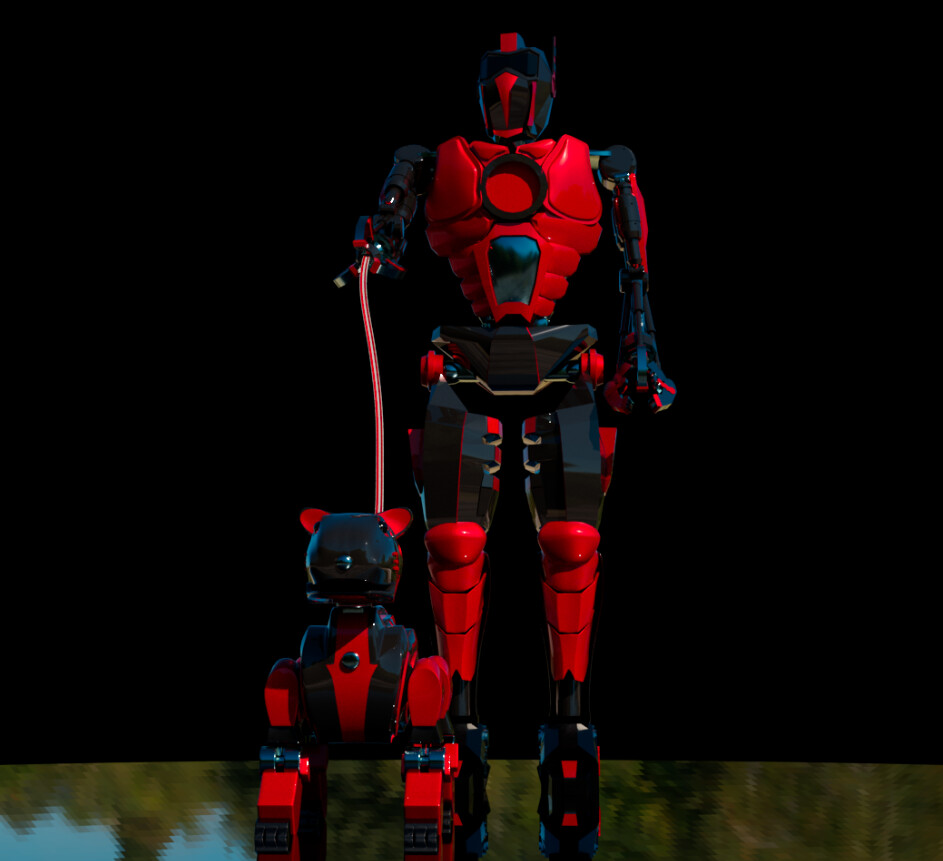 ArtStation - Human Robot With a Robotic Dog