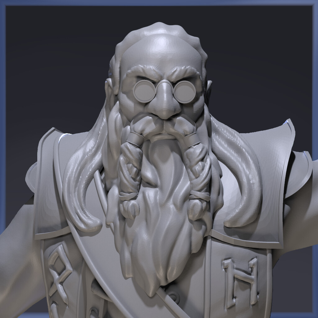 ArtStation - Dwarf Wizard (for 3D printing)