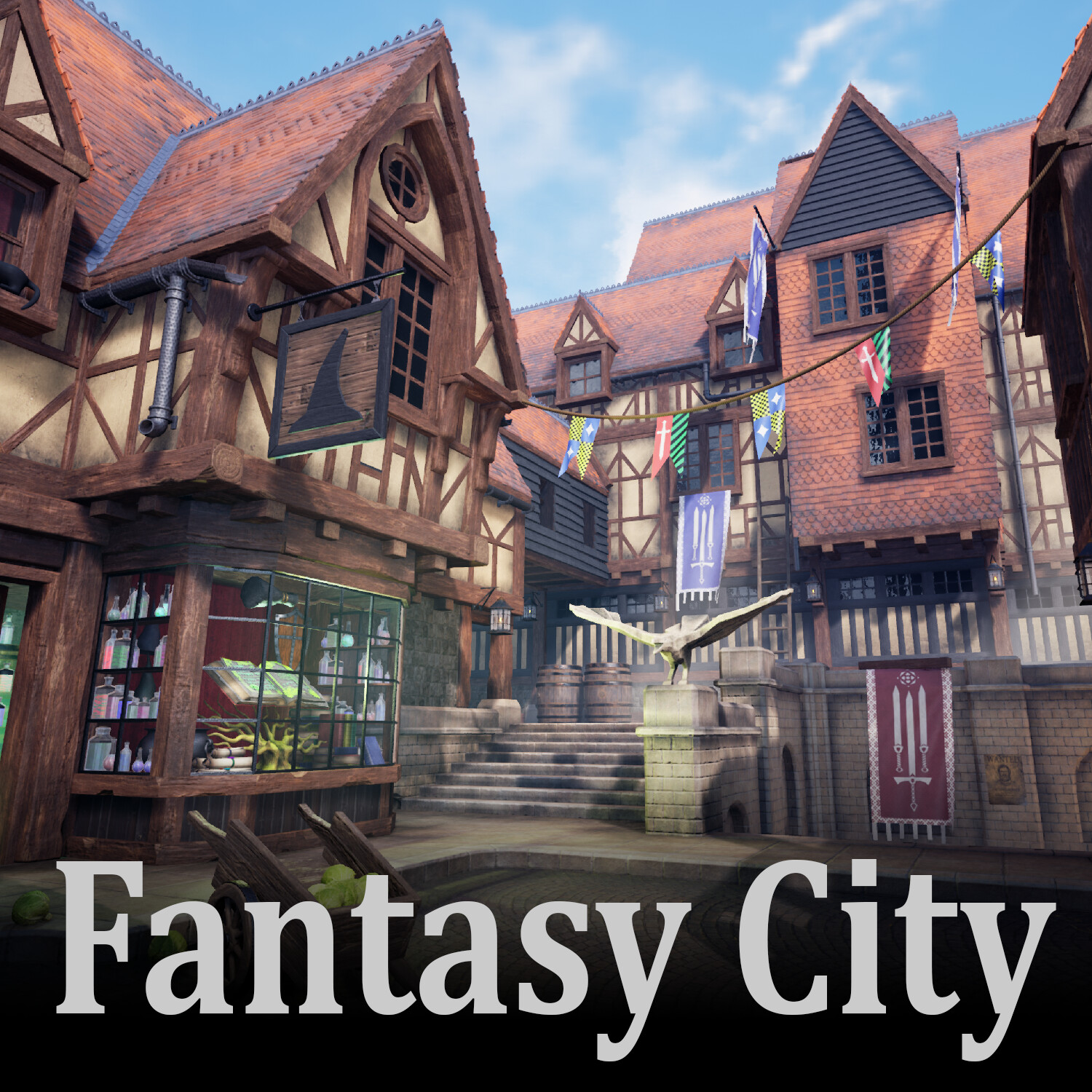 ArtStation - Fantasy City - Magic Shop