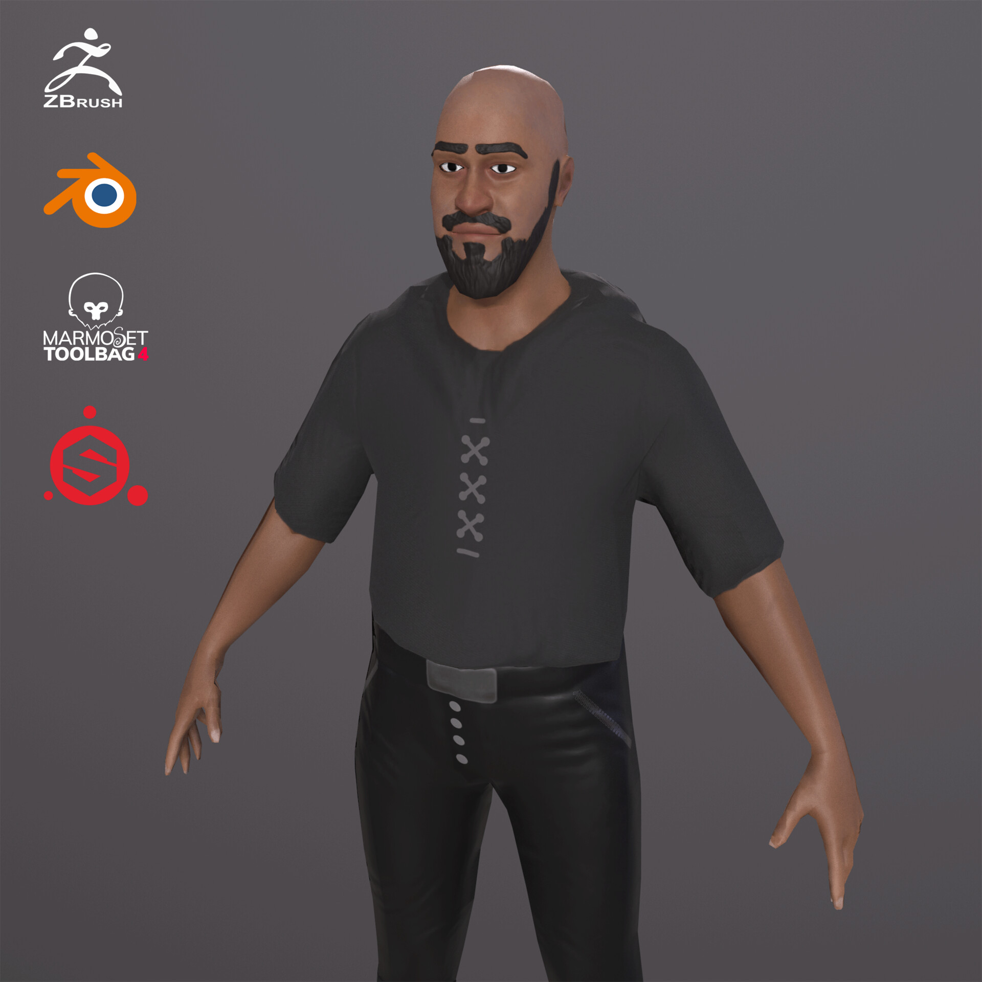 ArtStation - Low Poly 3D Game Ready Rigged Character