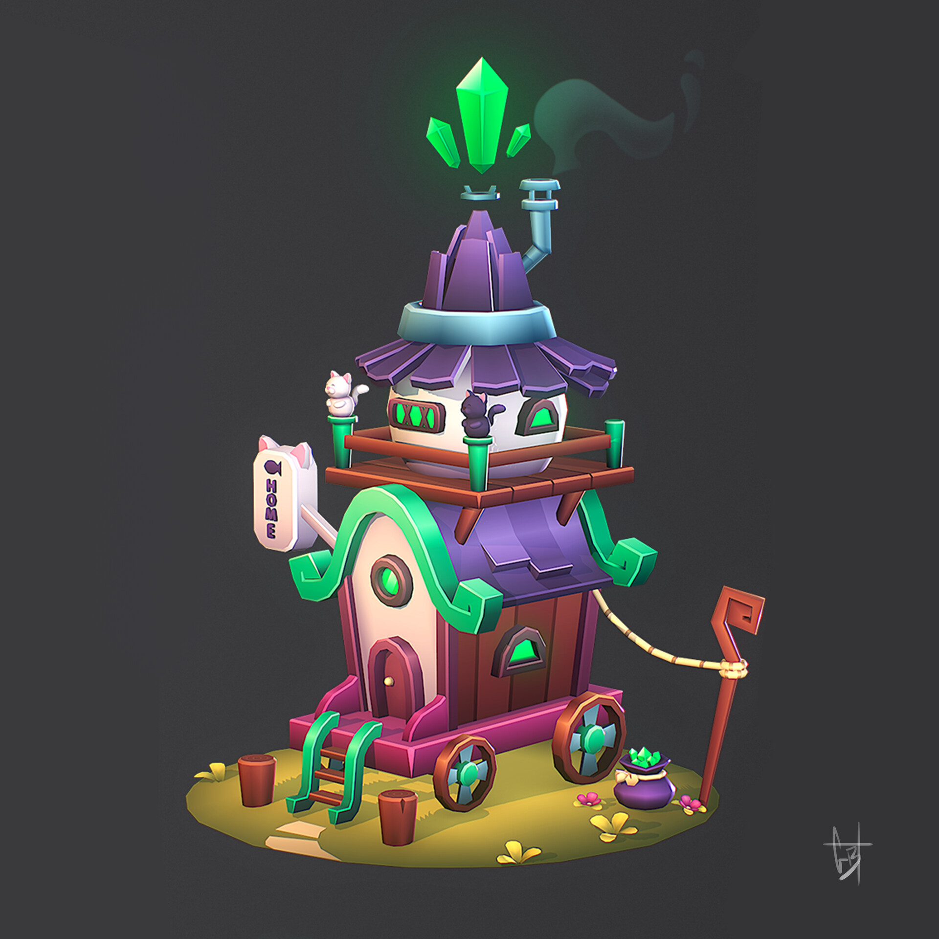 ArtStation - Magic Cat Mimi's House
