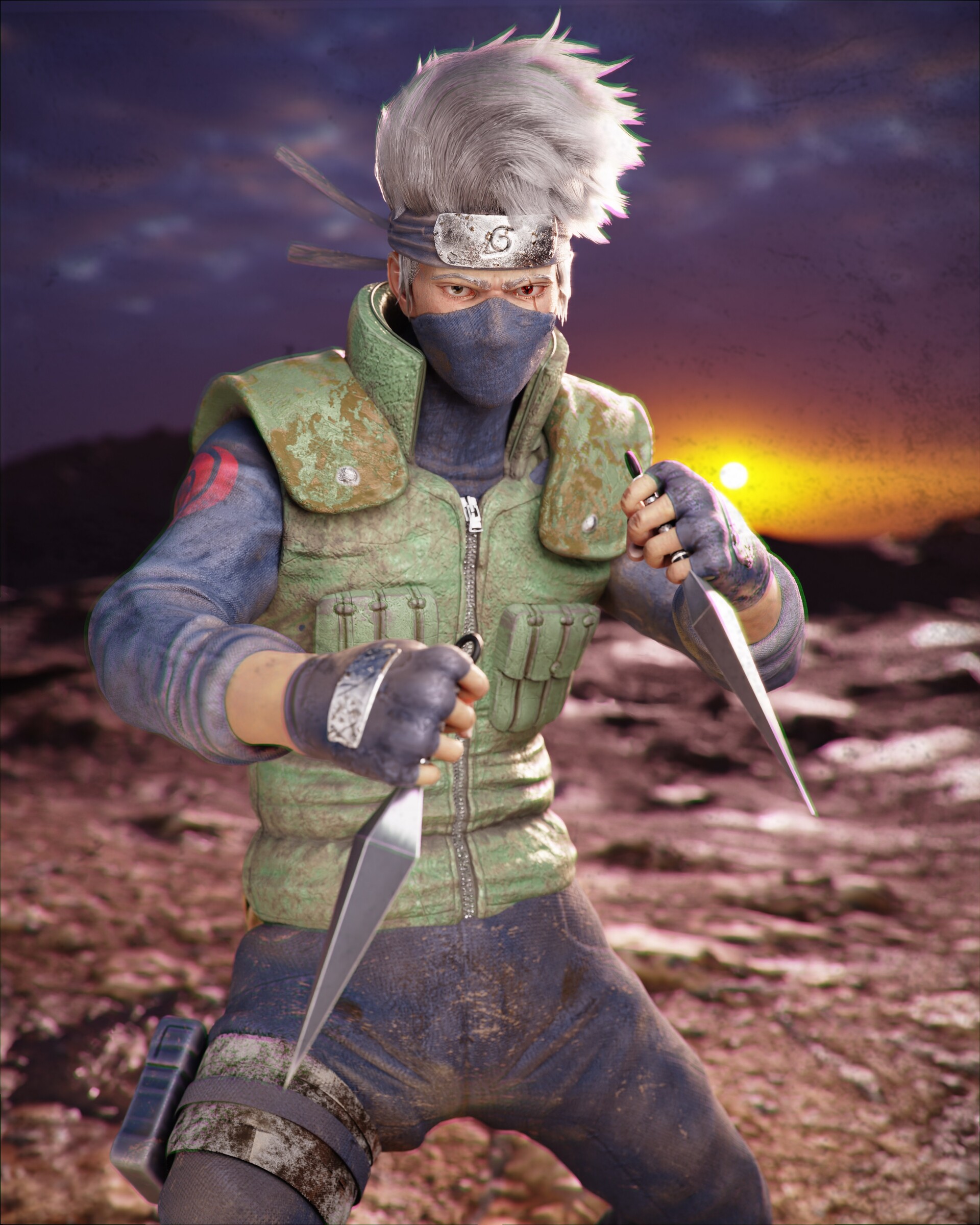 ArtStation - KAKASHI THE COPY NINJA 3D