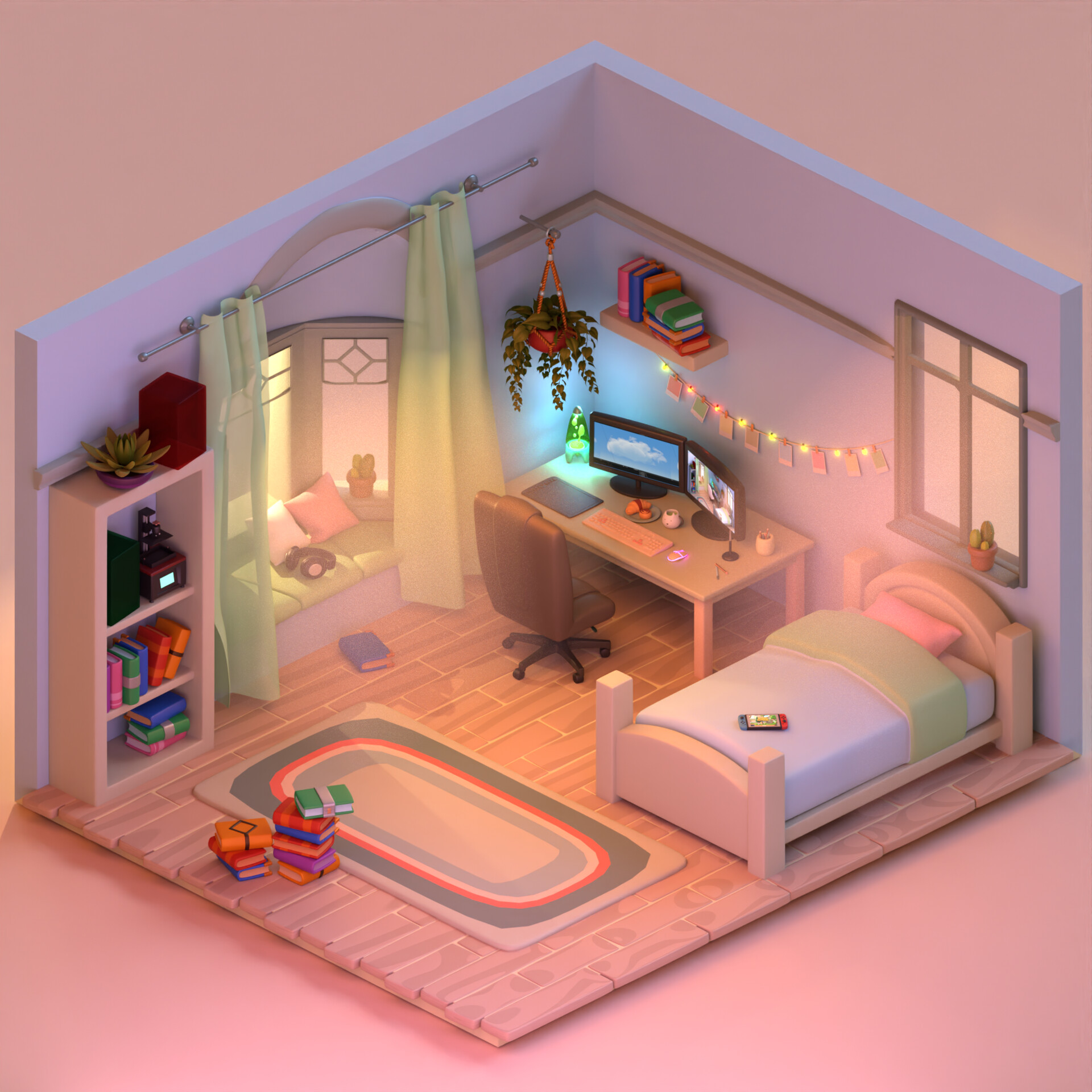ArtStation - Tiny room scene