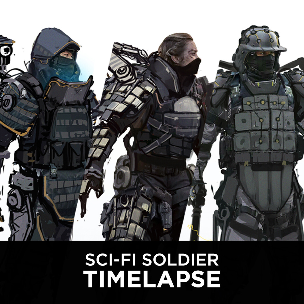 ArtStation - SCI-FI Soldier - Design Process Class Demo