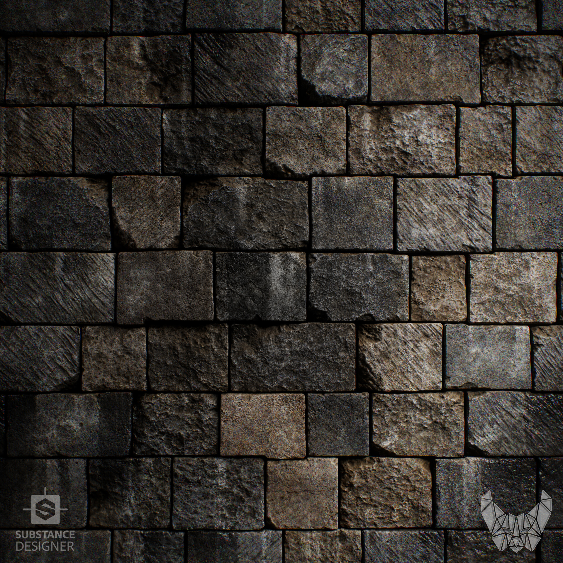 ArtStation - Ancient Temple Wall - Substance Designer