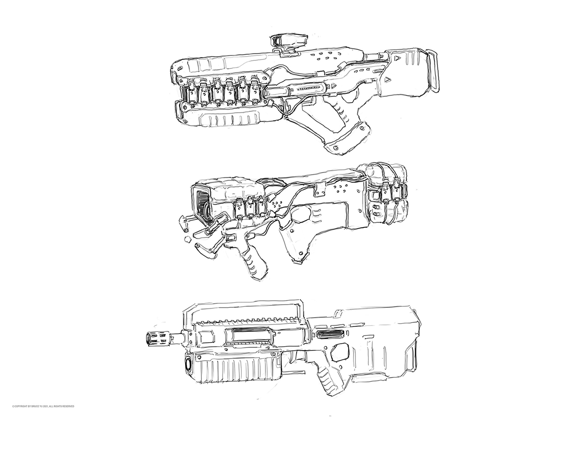 ArtStation - Weapon sketch 01
