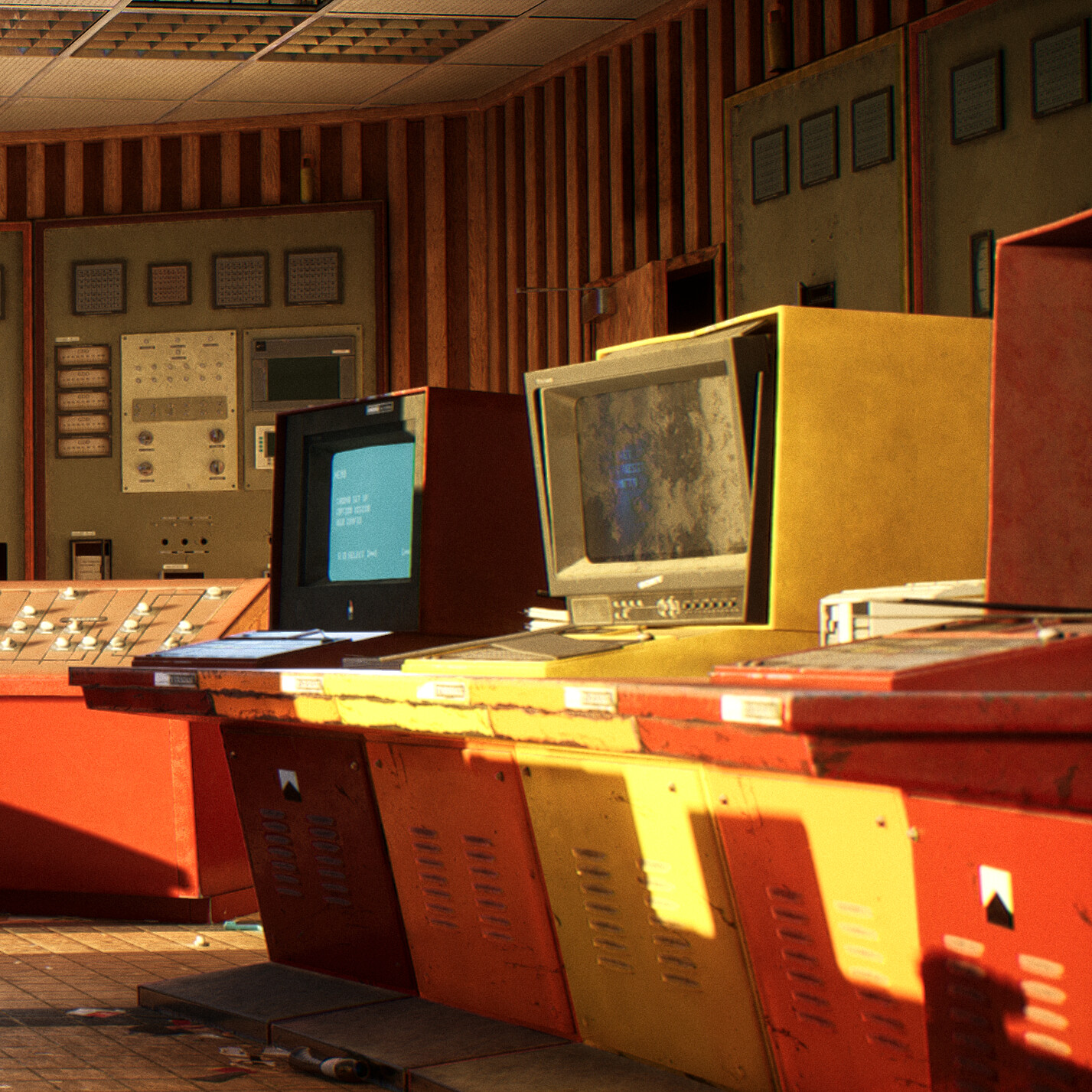 ArtStation - Red Lady Control Room