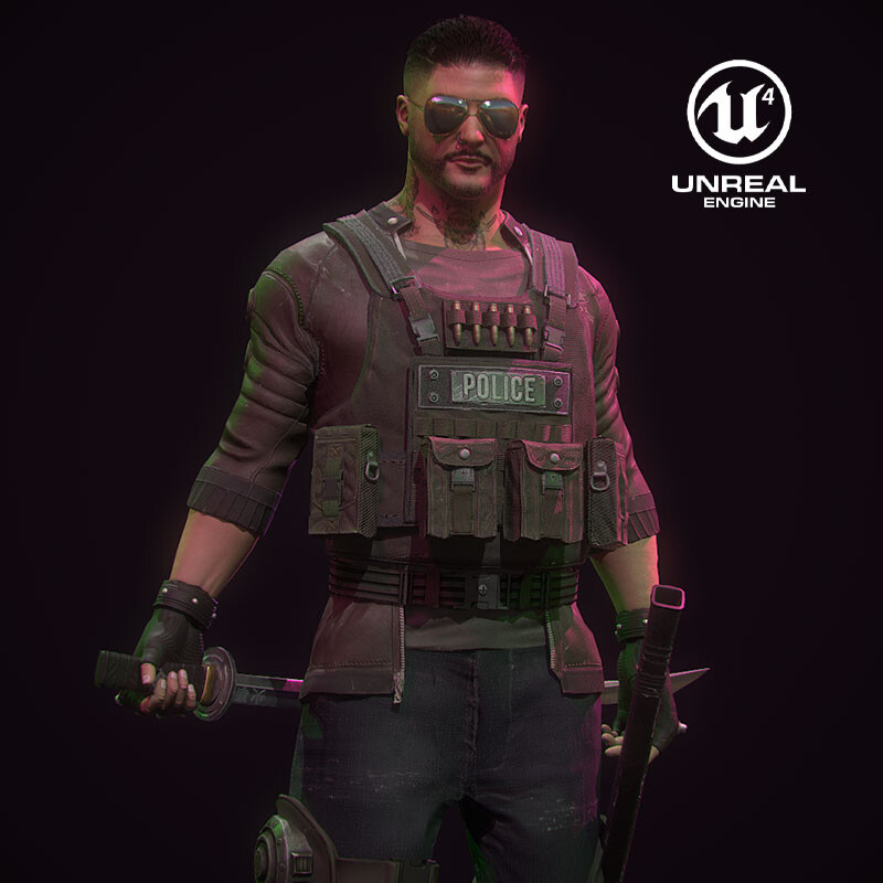 ArtStation - Police character - video game