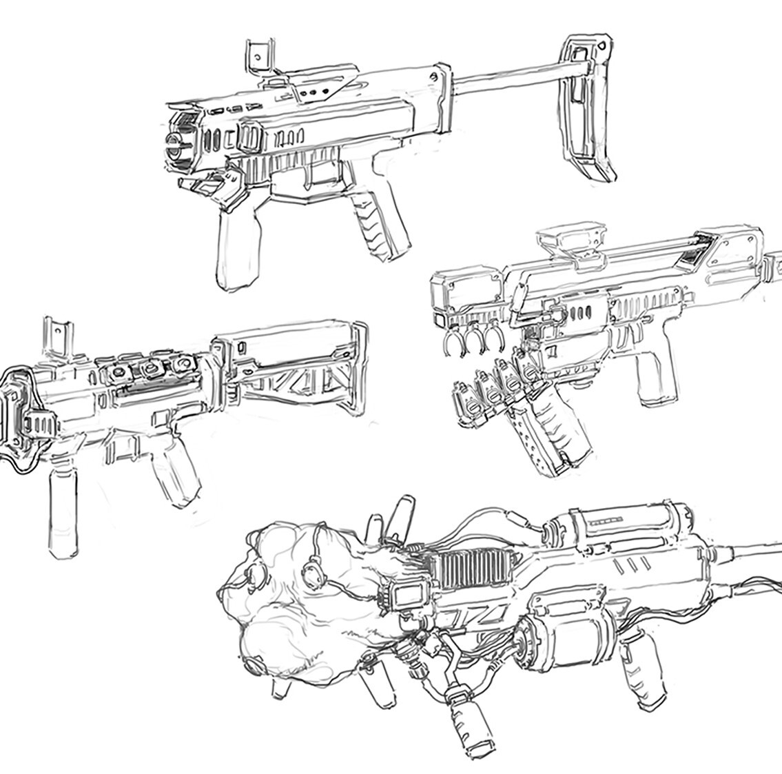 ArtStation - Weapon sketch 03