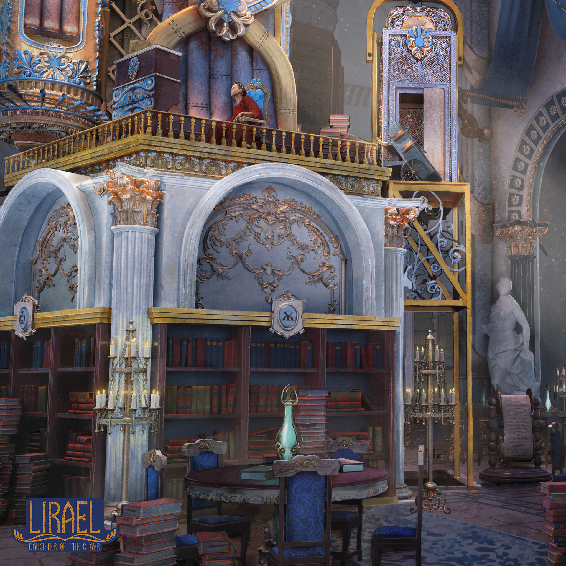 Or Taieb Concept Artist - Lirael - Clayr’s Library Reading Hall