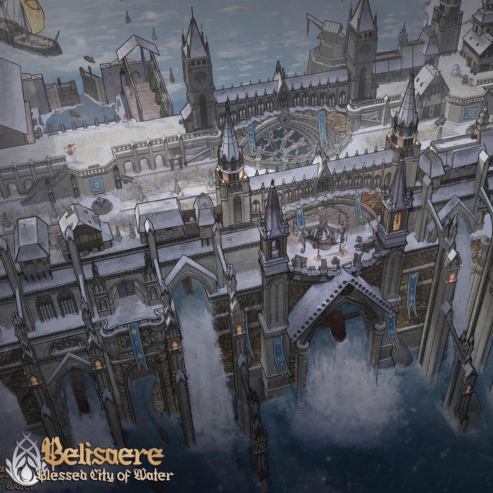 ArtStation - Belisaere: Blessed City of Water (Cut-away)
