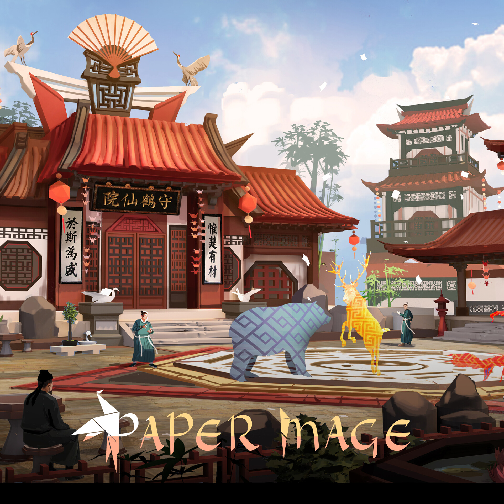 ArtStation - Paper Mage - School of the Defending Crane - Exterior