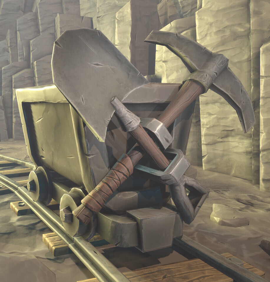 ArtStation - Stylized Mining Diorama