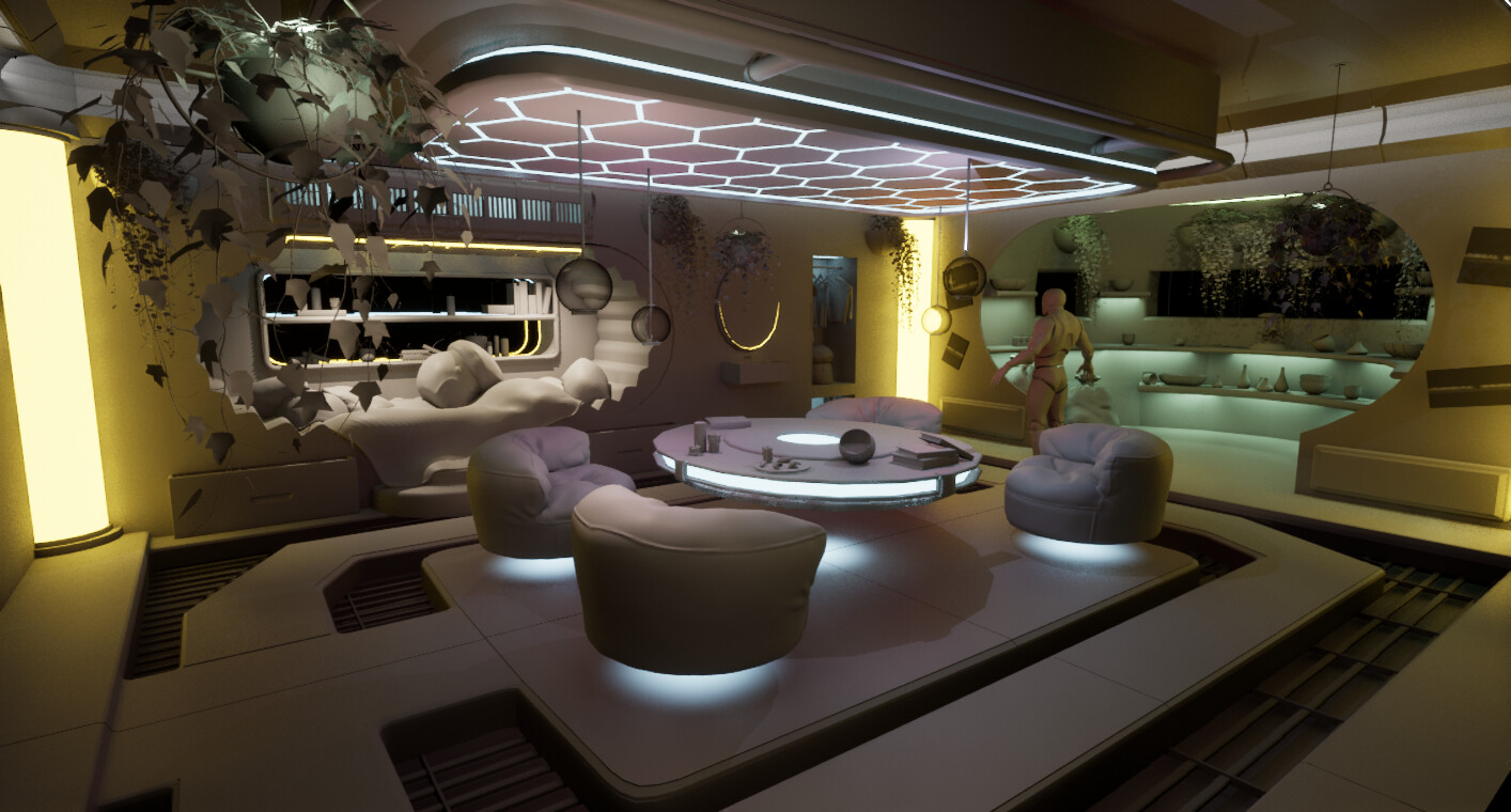 ArtStation - Sci-fi Bedroom