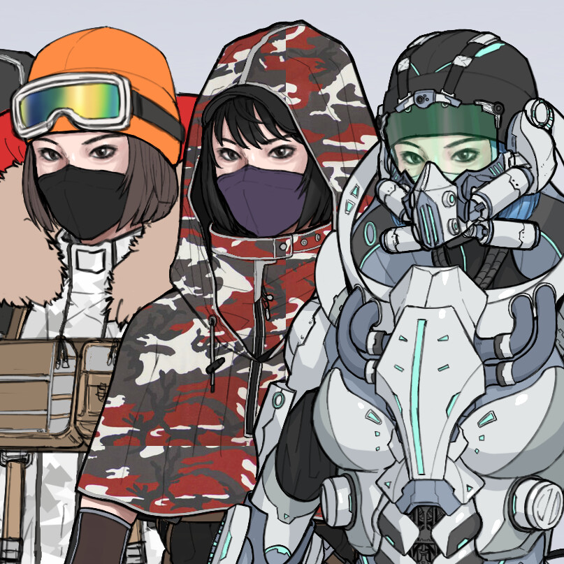 ArtStation - Rainbow Six - Frost skin idea sketches