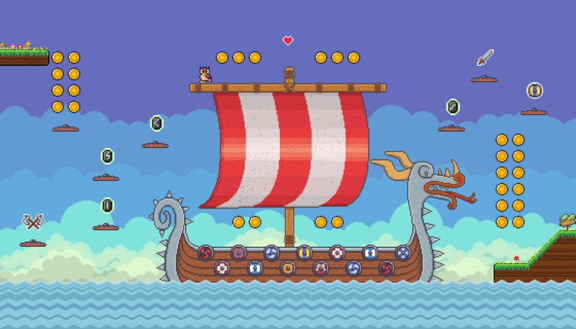 ArtStation - Viking fantasy tileset pixel art game asset