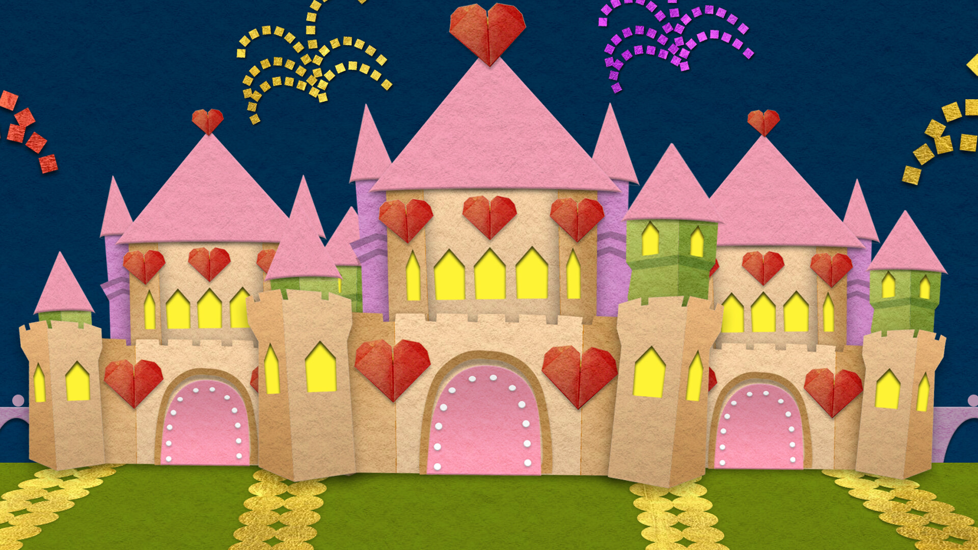 ArtStation - Firework Castle-Virtual Stage-Paper Sculpture Style