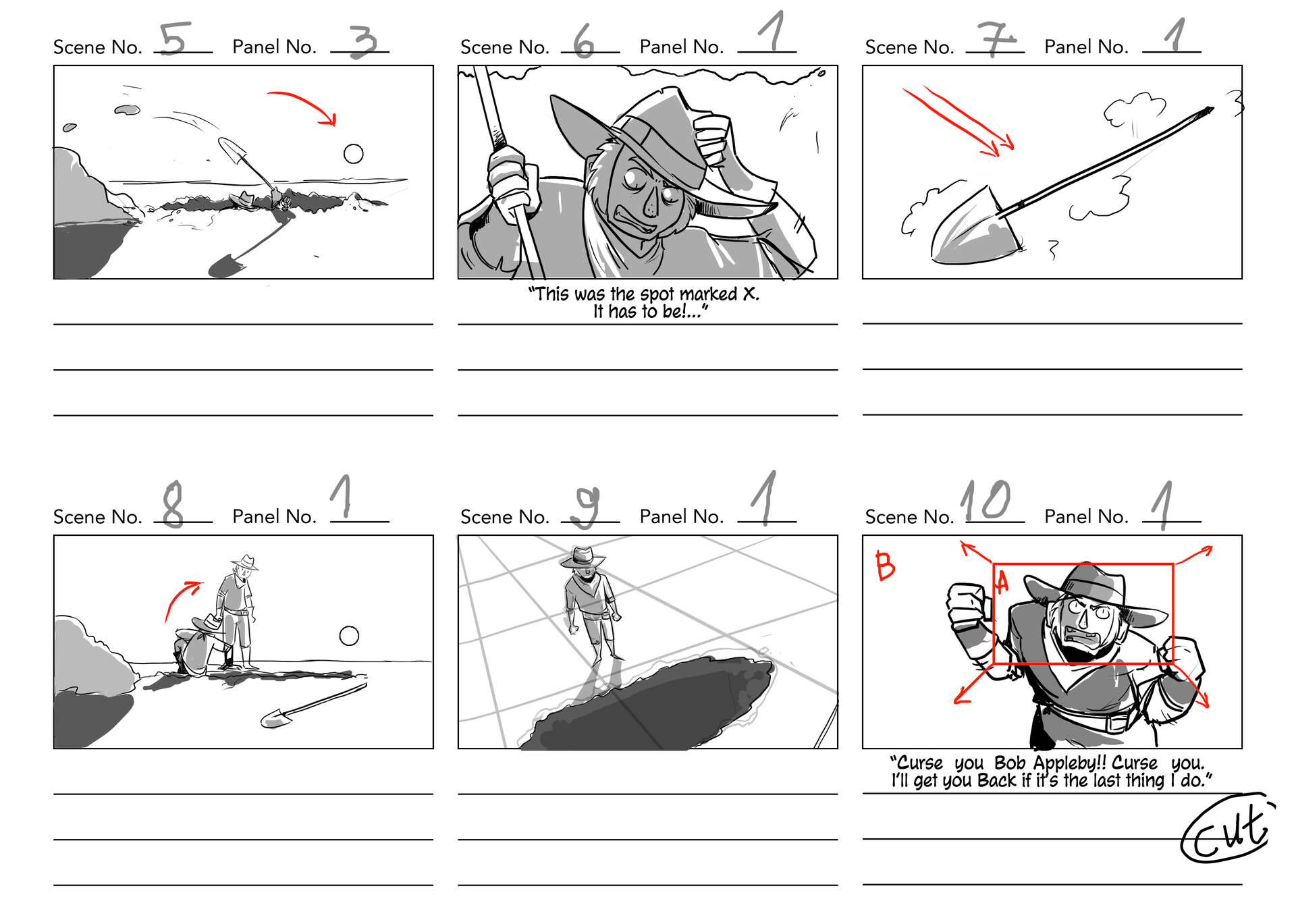 ArtStation - Storyboard practice. Wild West