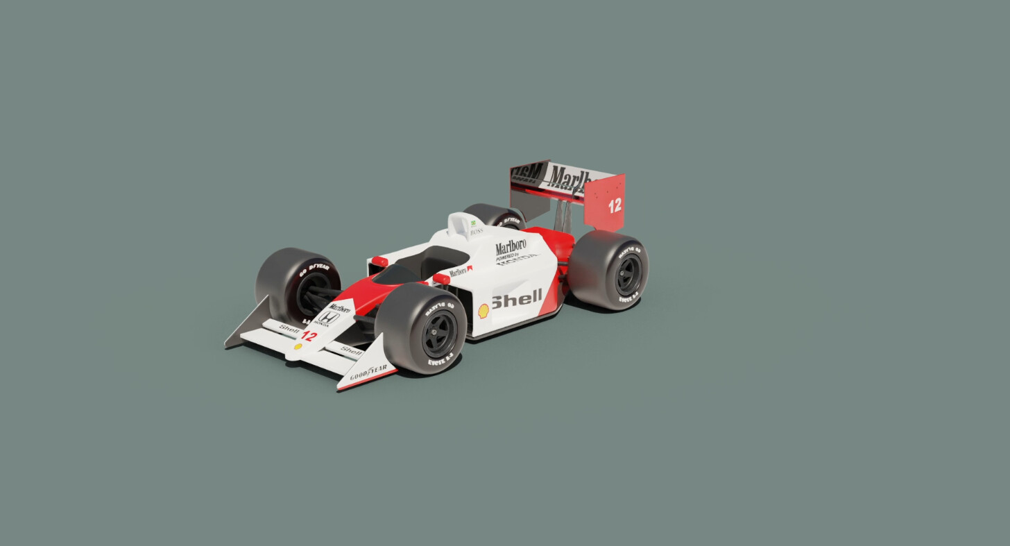 ArtStation - Cartoon Ayrton Senna McLaren F1