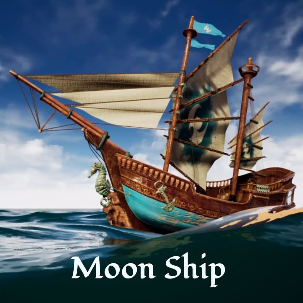 ArtStation - Midnight`s Сrescent Moon Ship. Natalia Gapon work