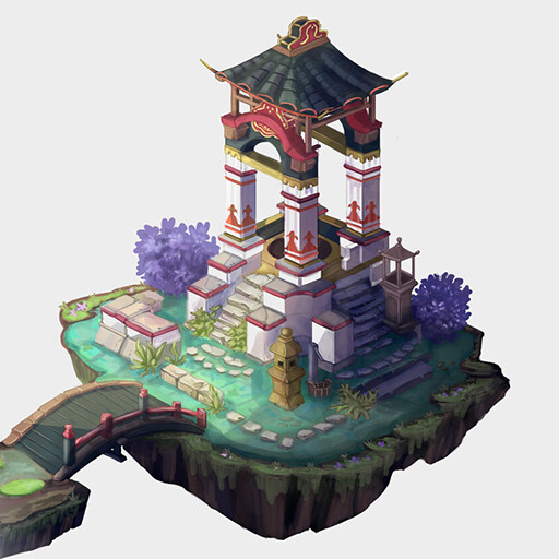 ArtStation - Japan temple prop design