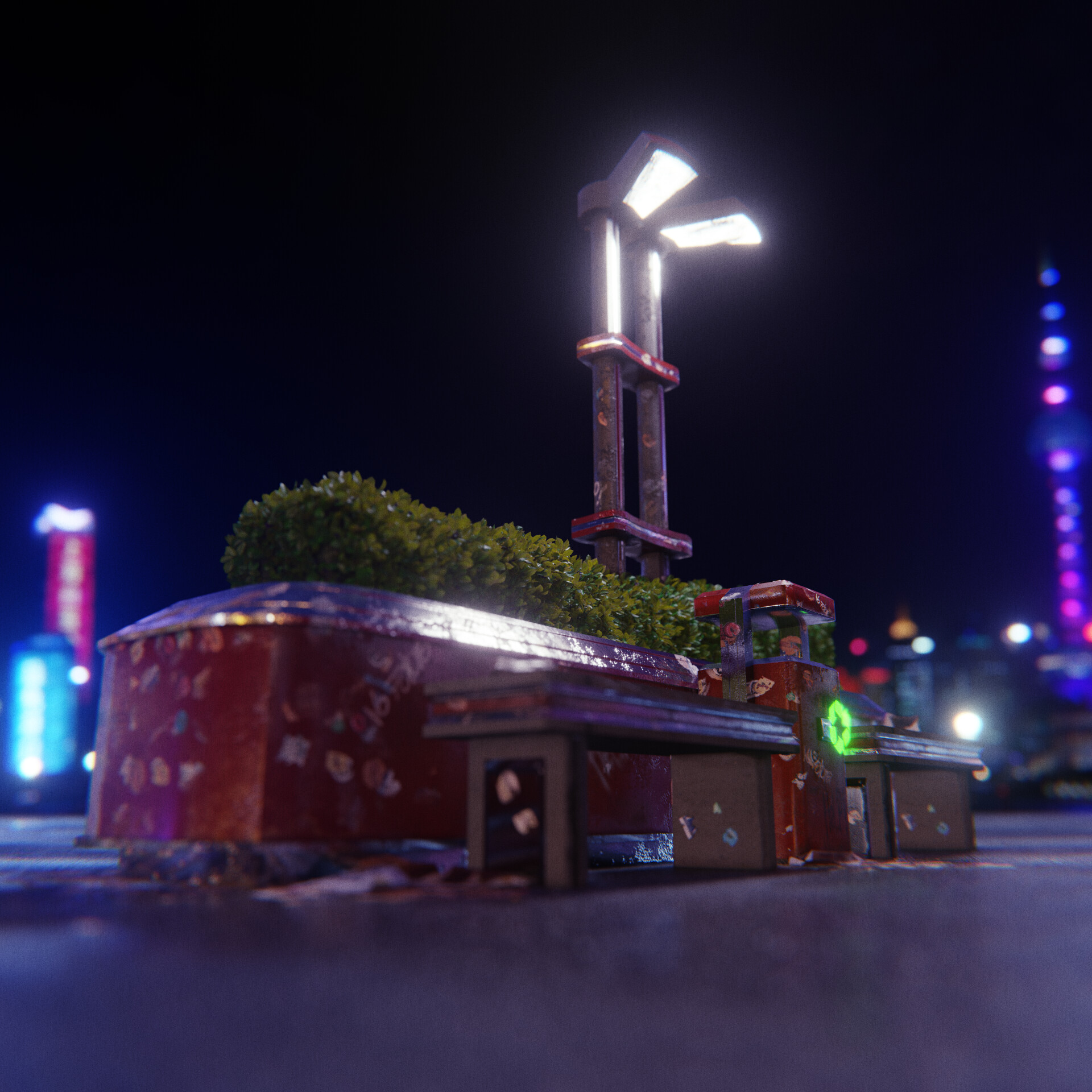 ArtStation - Cyberpunk Street Assets