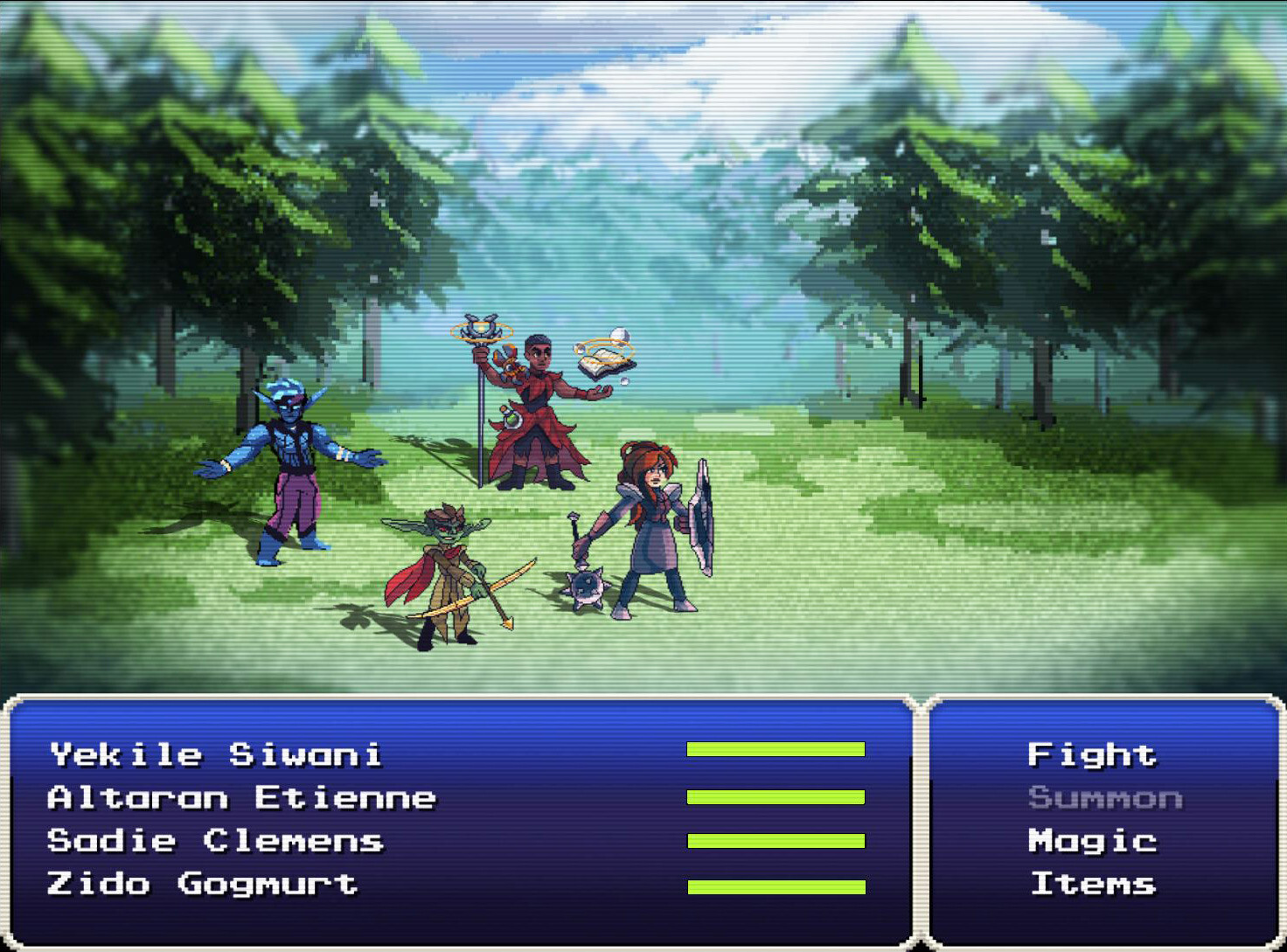 ArtStation - Pathfinder 2E Party Pixel Art Render