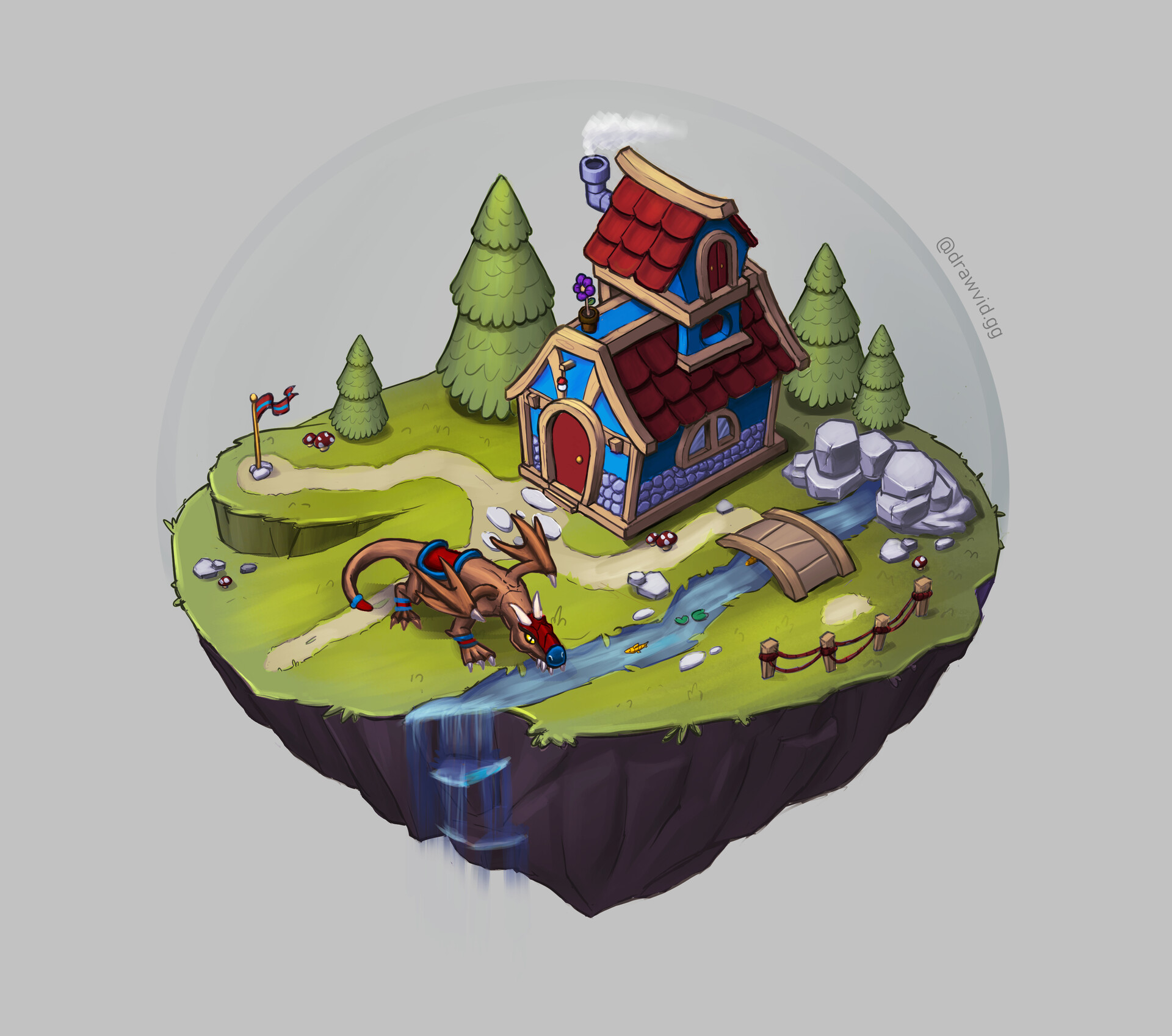 ArtStation - Isometric village environment