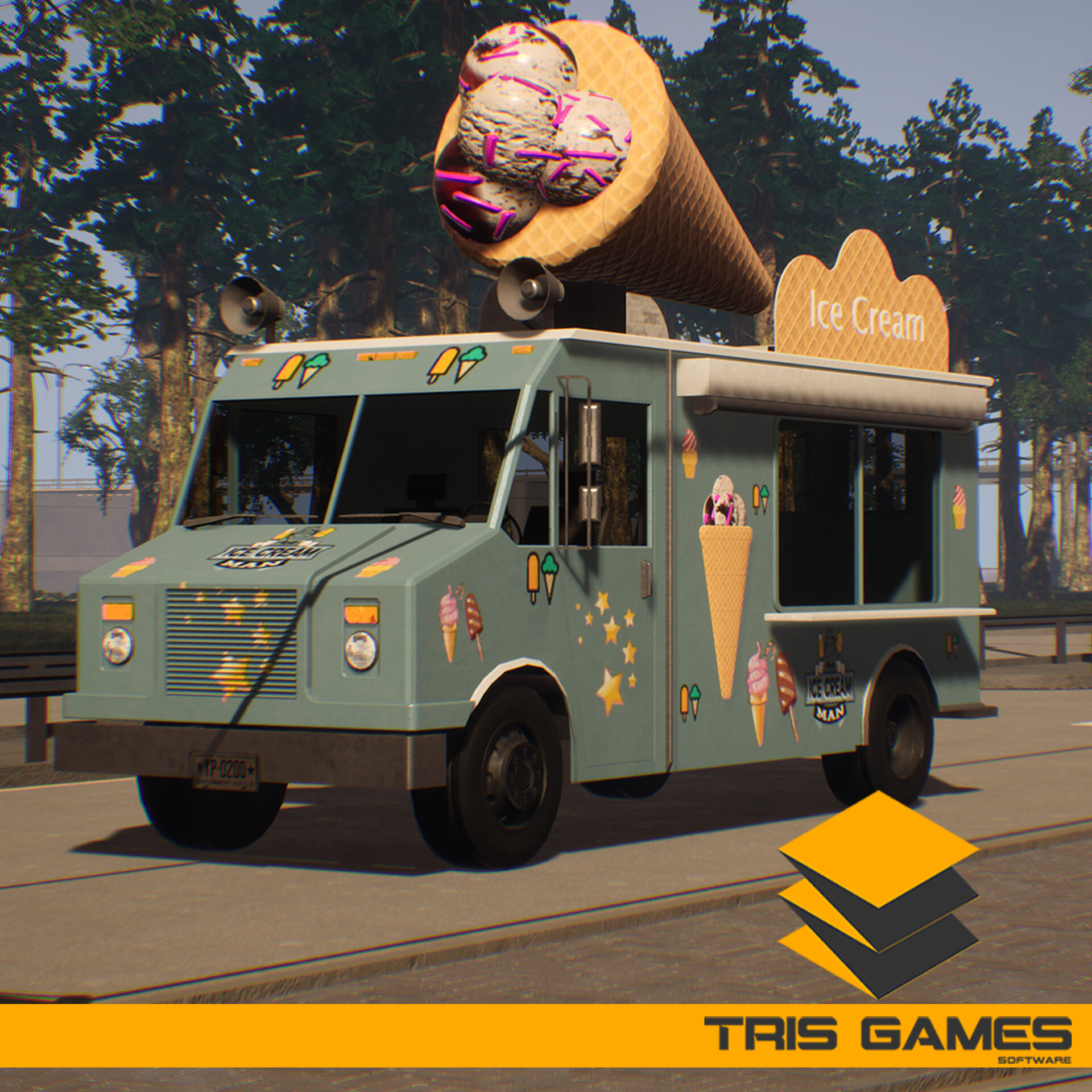 ArtStation - Ice Cream Van Vehicle / Drivable UE4
