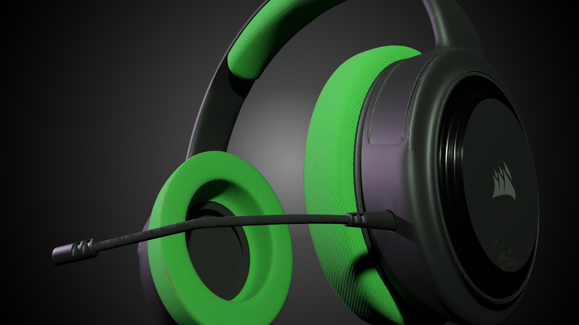 ArtStation - Green Corsair Headset