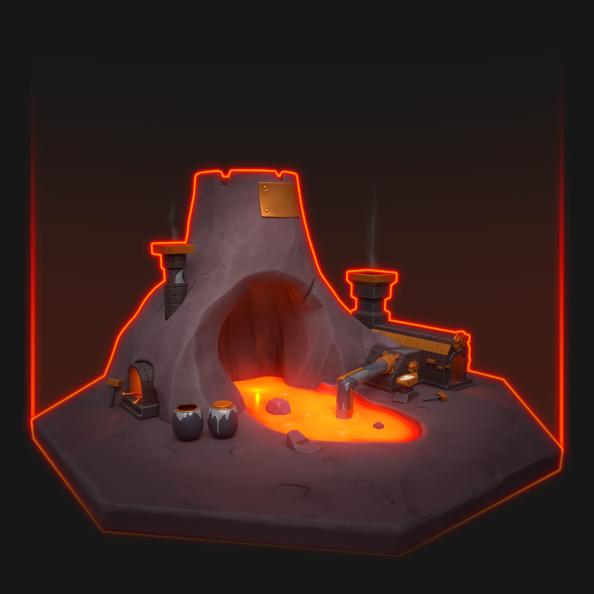 ArtStation - Volcano Forge