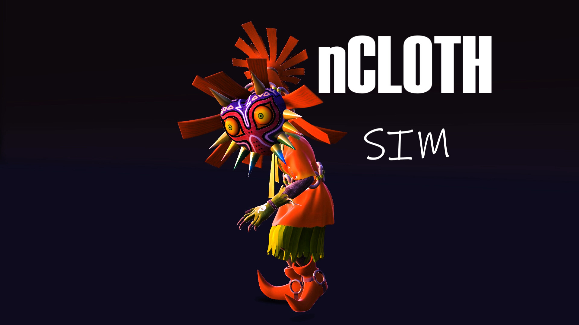 ArtStation - Skull Kid - nCLOTH SIMULATION