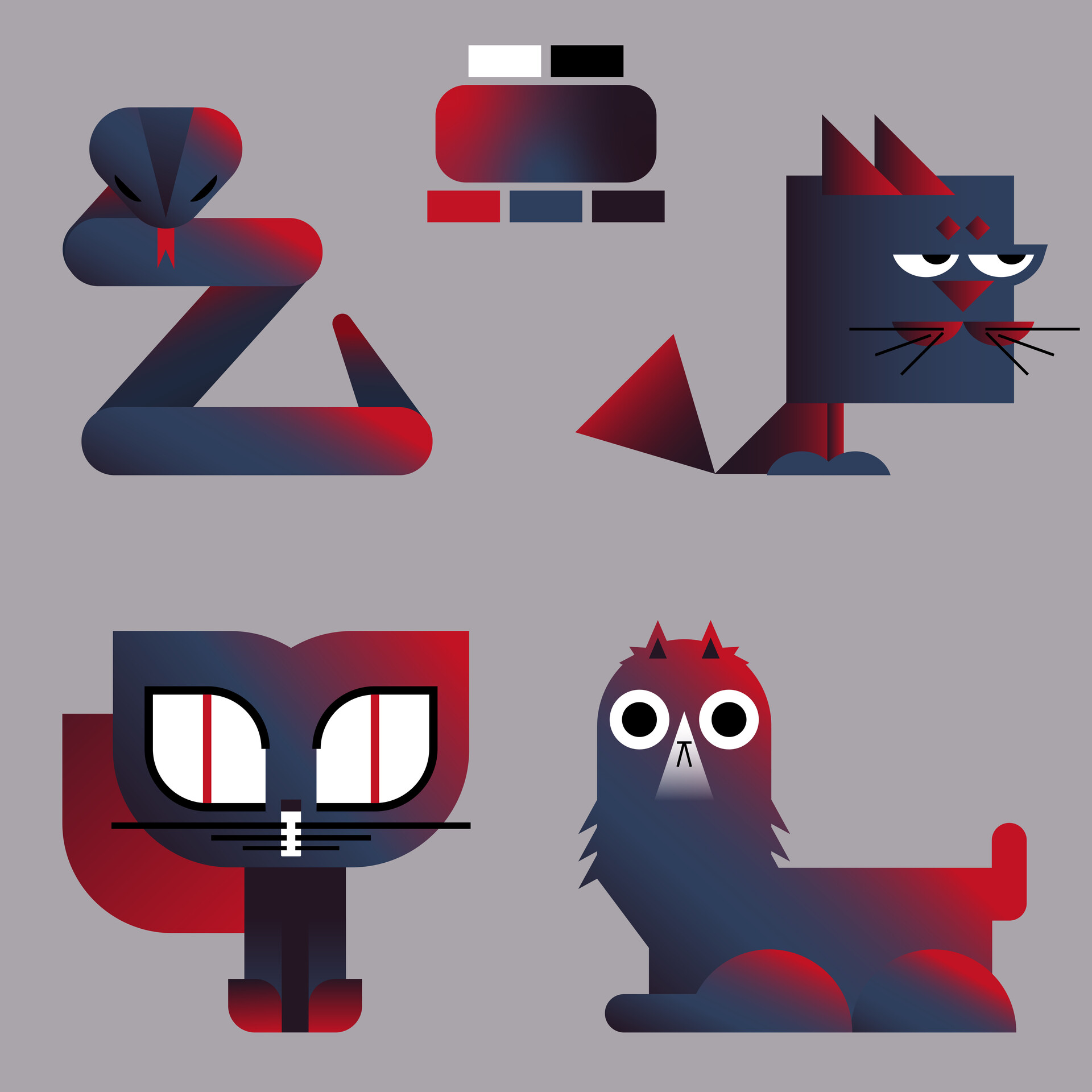 ArtStation - gradient animals