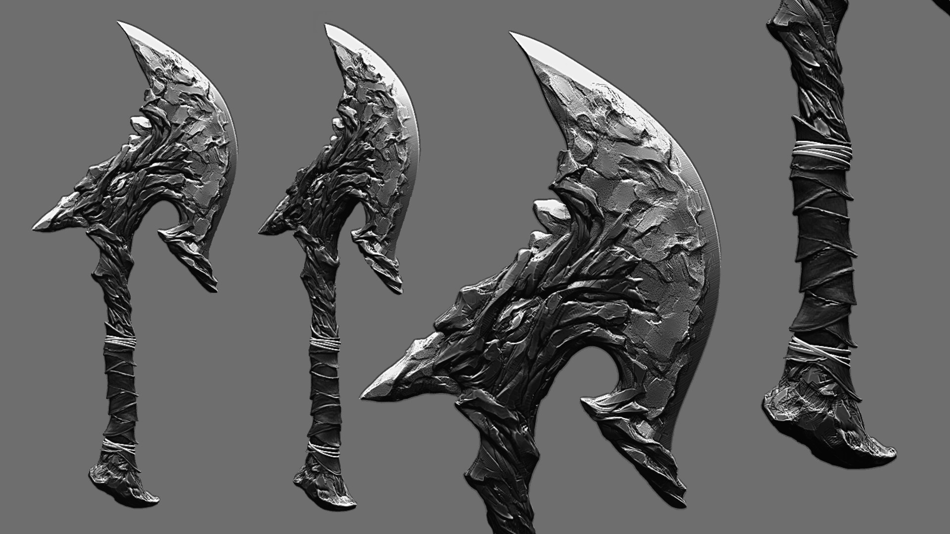 ArtStation - Lava Axe Weapon 1
