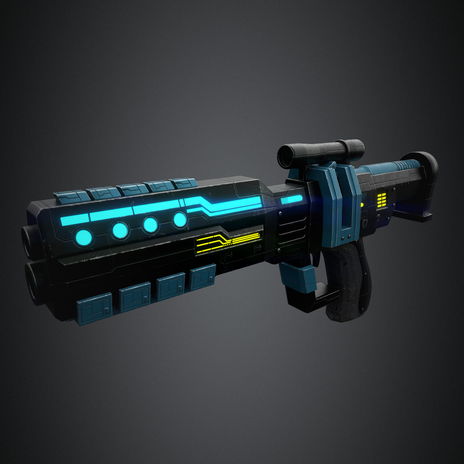 ArtStation - Retro futuristic weapon