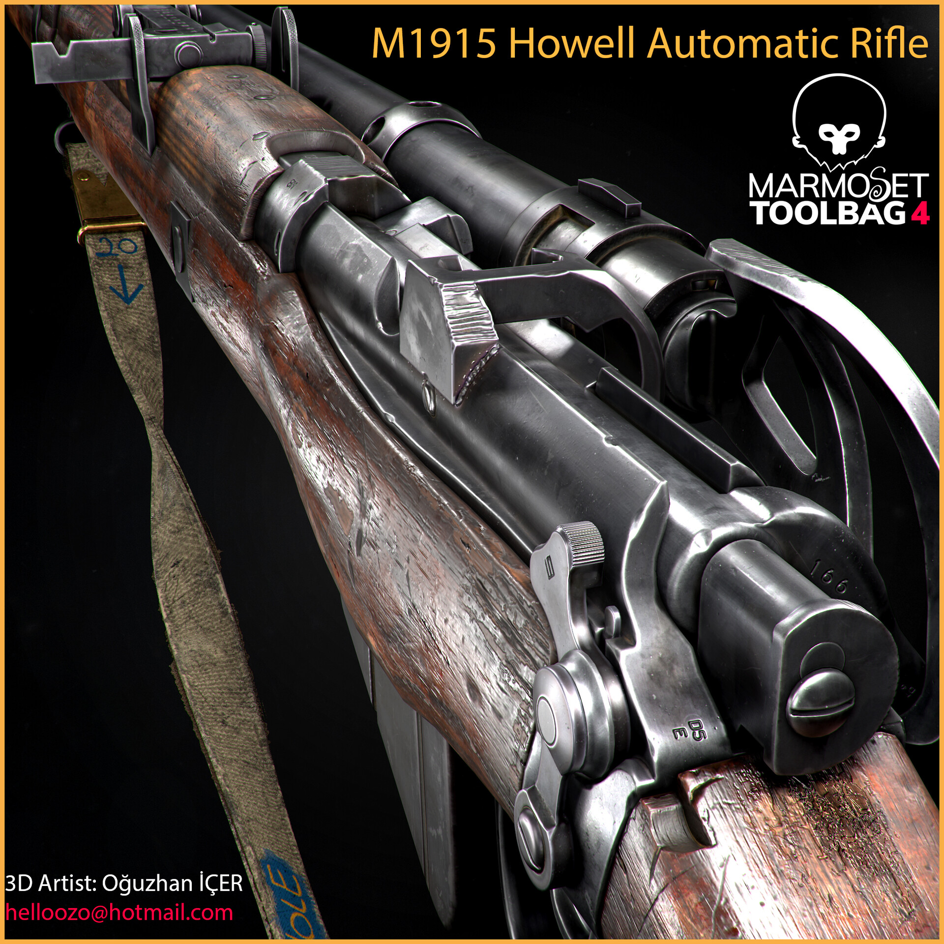 ArtStation - M1915 Howell Auto Rifle Game Ready