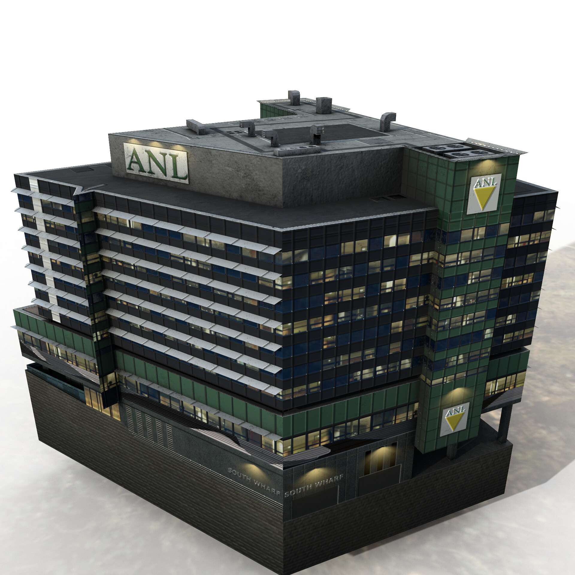 ArtStation - Low Polyy ANL Building, Melbourne For MSFS