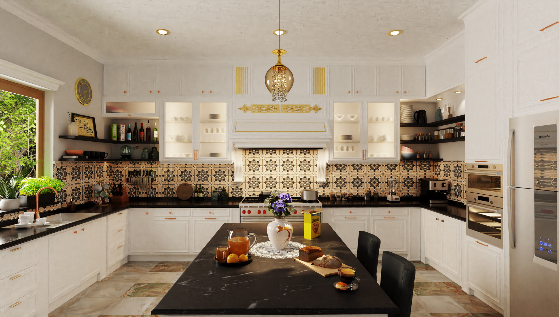 ArtStation - Kitchen Interior_Arabic villa