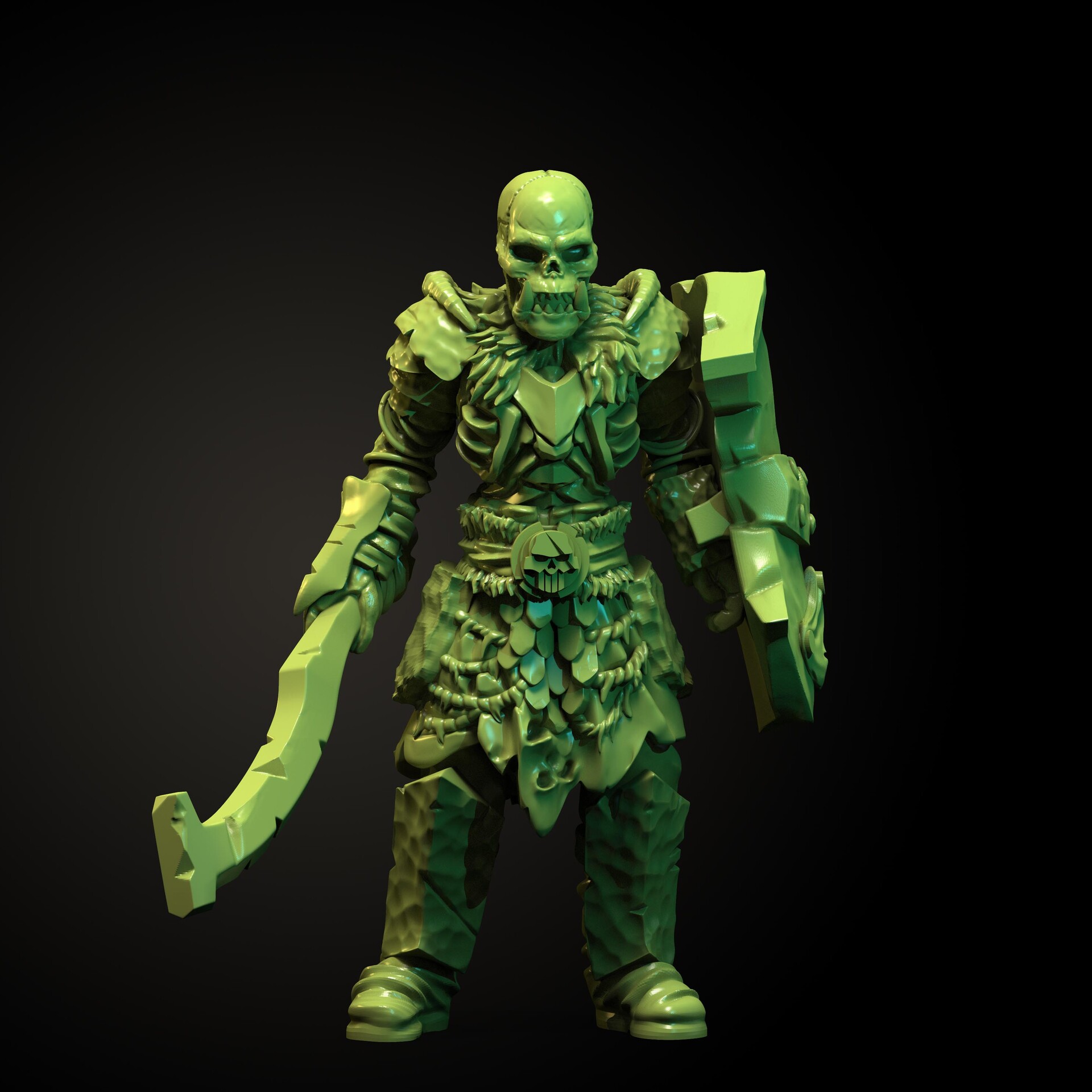 ArtStation - Gorbaz - Undead Orc Miniature