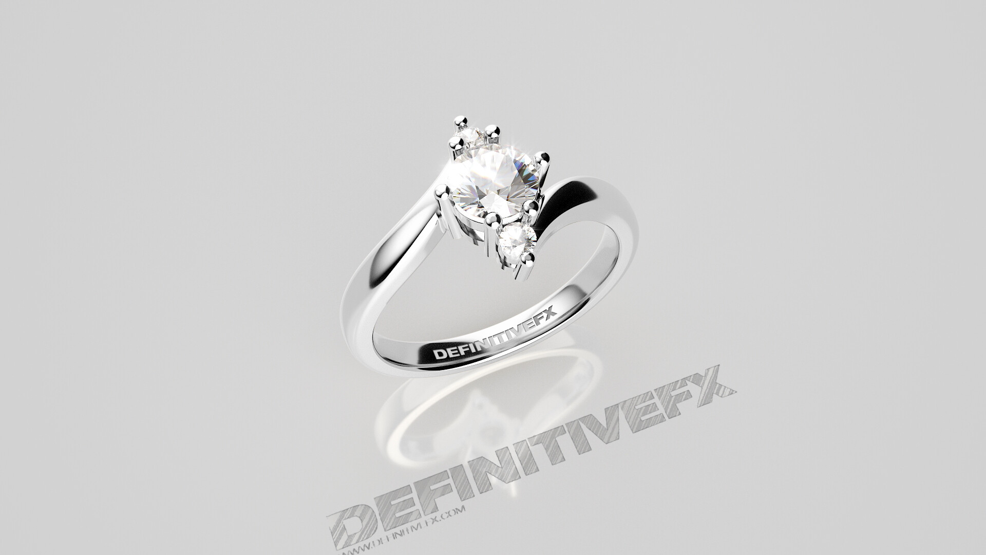 ArtStation - Ring with Diamonds. Jewelry Render